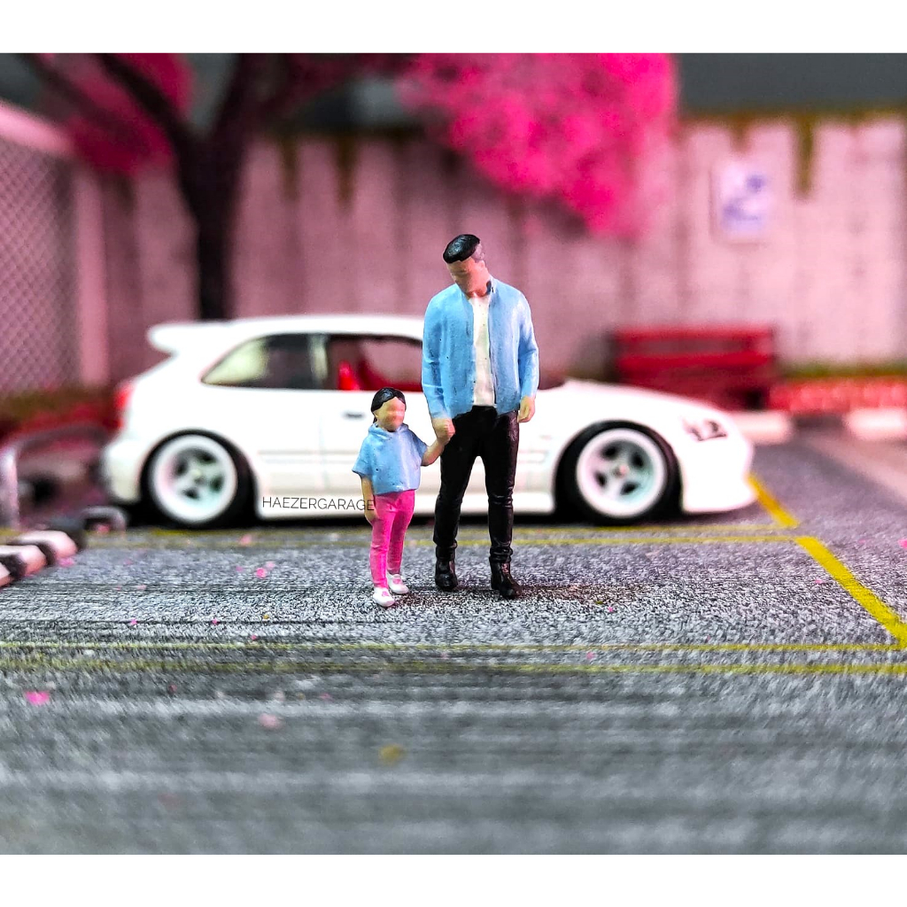 Father And Son Figure Miniature Figure 1/64 1:64 Diorama Diecast Family ...