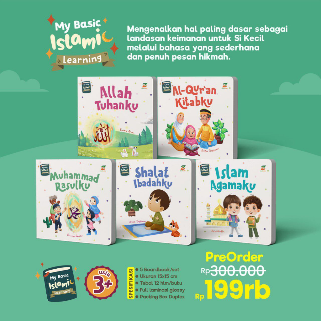 My Basic Islamic Learning Book big boardbook For 1 Year Old Children ...
