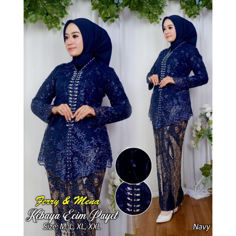 Encim Tille Sequin Kebaya Set | Modern Graduation Kebaya | Proposal ...