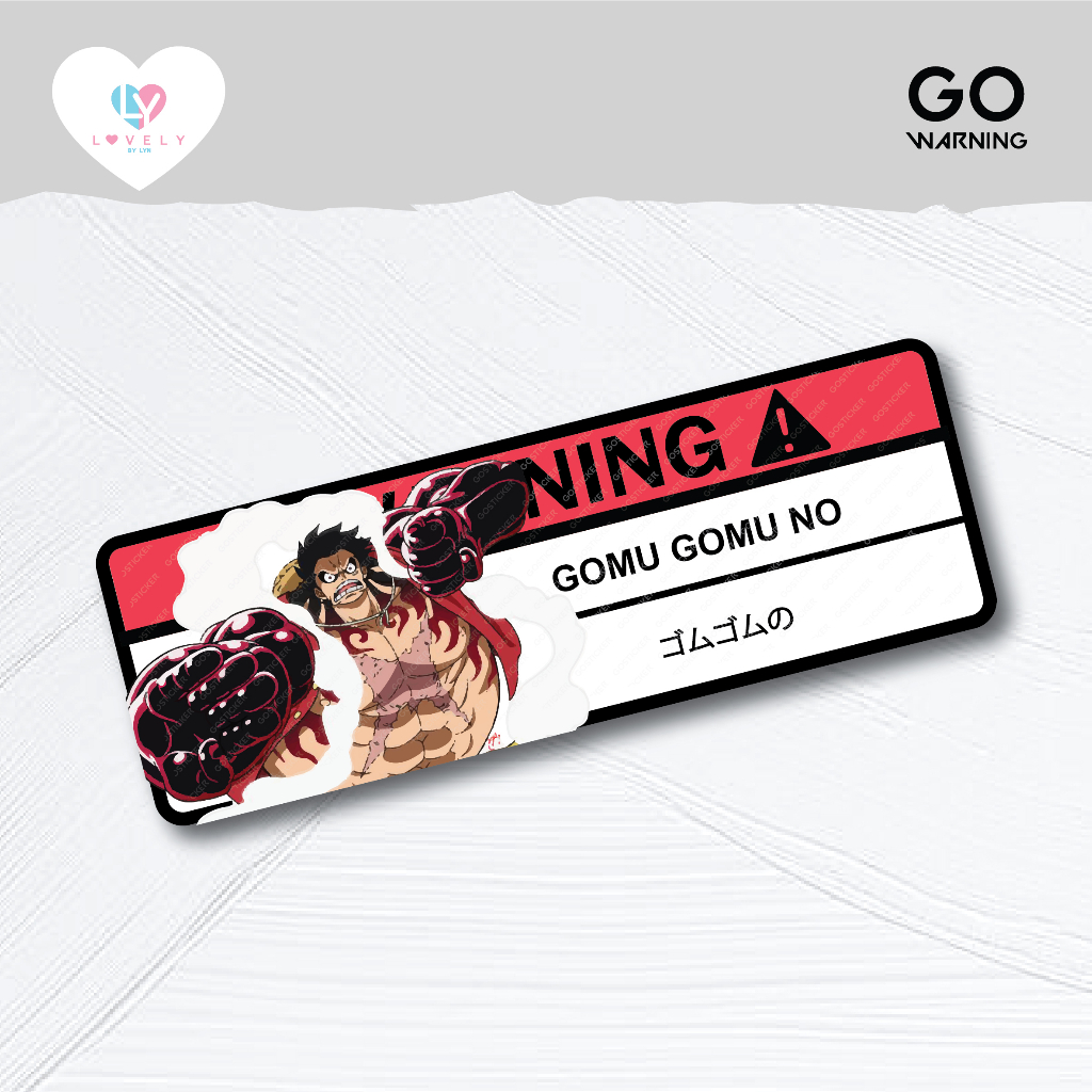 One Piece Hologram Car/Motorcycle Warning Sticker | Go STICKER | Shopee ...