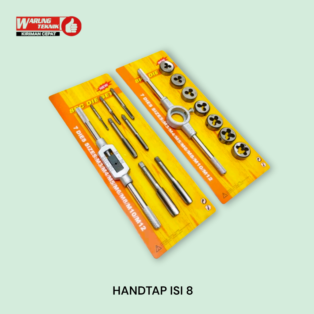 Handtap HAND TAP SENAI DRAT DERAT SET CONTENTS 8 M3 M4 M5 M6 M8 M10 M12 ...