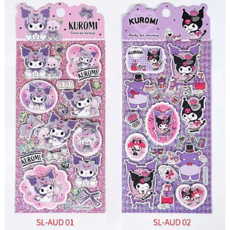 Kuromi Embossed Sticker (License) | Shopee Singapore