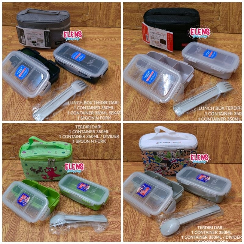 Lock n Lock lunch box children's lunch box set 350ml airtight spill ...