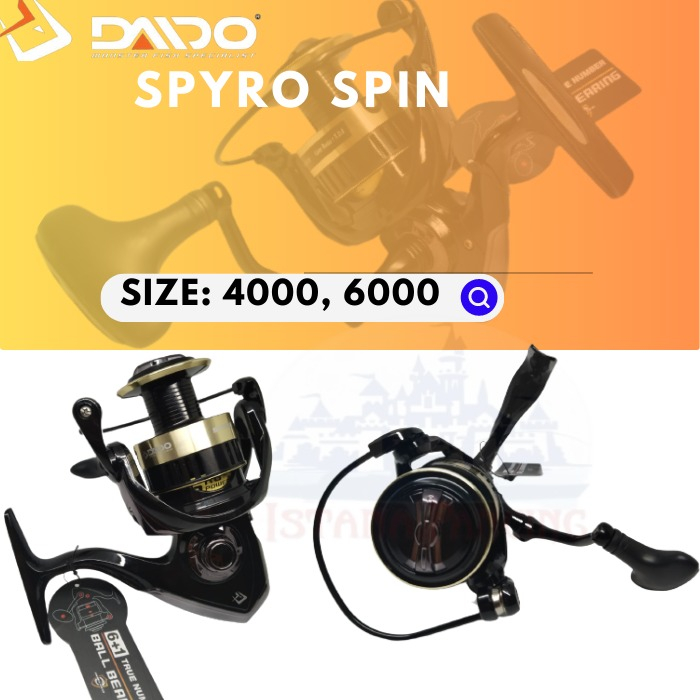Daido SPYRO SPIN 6+1BB POWER HANDLE REEL SIZE 4000 - 6000 | Shopee ...