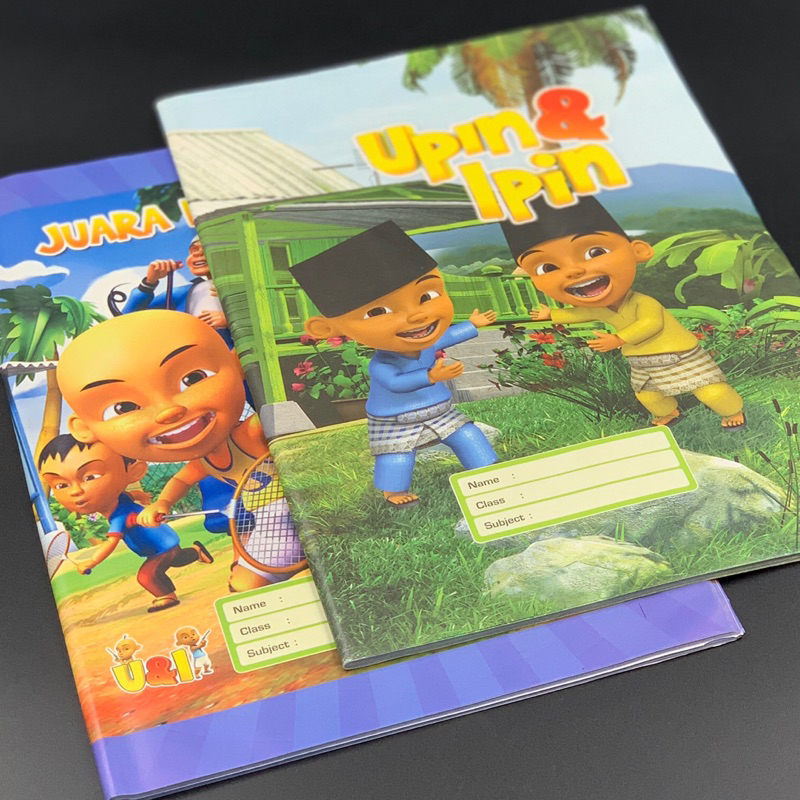 Upin ipin motif book cover contains 25 sheets | Shopee Singapore