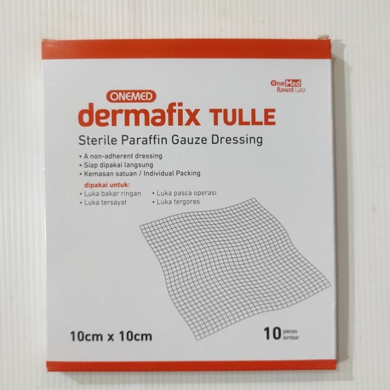 Dermafix tulle 10cm x 10cm sterile paraffin gauze dressing onemed ...