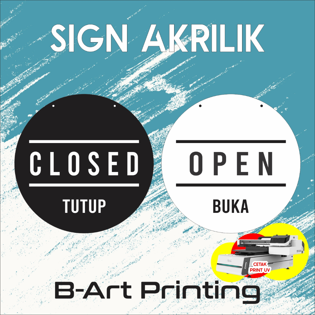 UV Print Acrylic Signage OPEN CLOSE / CLOSE CLOSE / SIGN BOARD Acrylic ...