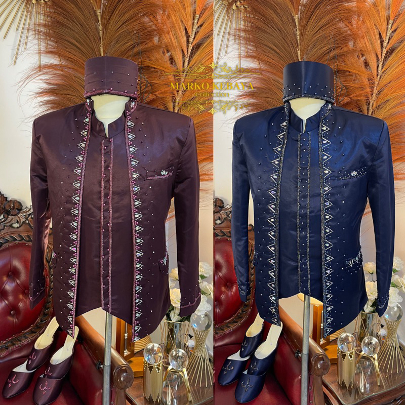 PUTIH Bridal Basofi | Bridal Beskap | Beskap the groom | White bridal ...