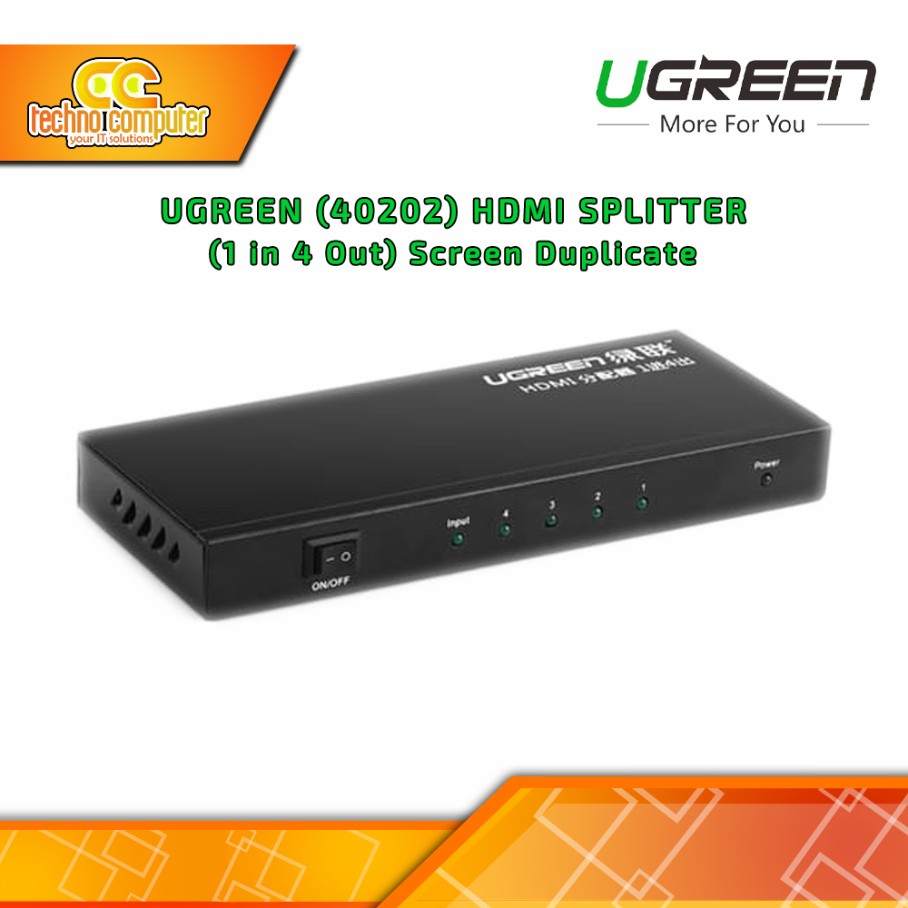 UGREEN HDMI SPLITTER (1 in 4 Out) Screen Duplicate - (40202) | Shopee ...