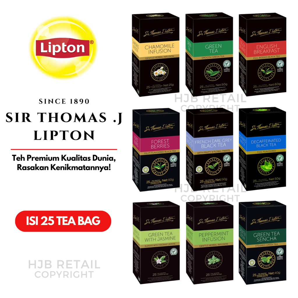 Lipton Tea/Lipton Tea/Sir Thomas J Lipton - Isi 25 Tea Bags (ALL VARIAN ...