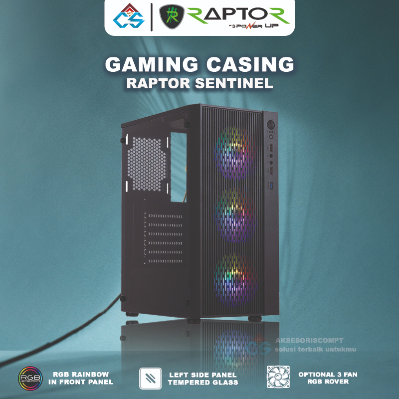 Sentinel RAPTOR Gaming Case - FULL ATX Gaming Case | Shopee Singapore