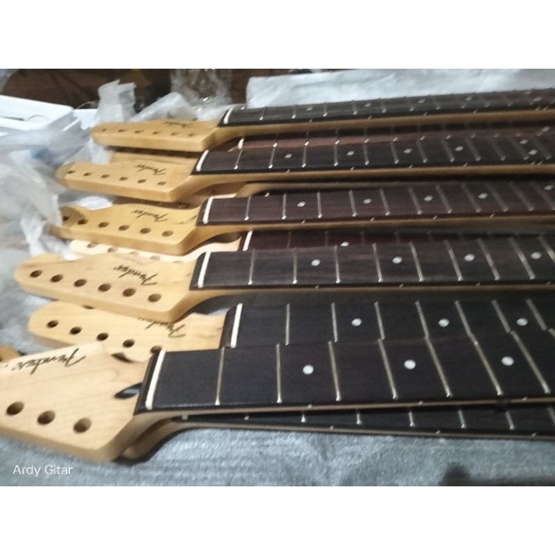 The fender strato stratocaster guitar Nack has been finished without ...