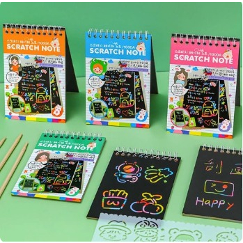 Scratch PAPER NOTE / GRAFFITI PAPER NOTE / DRAWING BOOK | Shopee Singapore