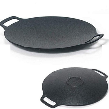 34cm jumbo Grill Conduction Pan Non-Stick Korean BBQ Iron Pan | Shopee ...