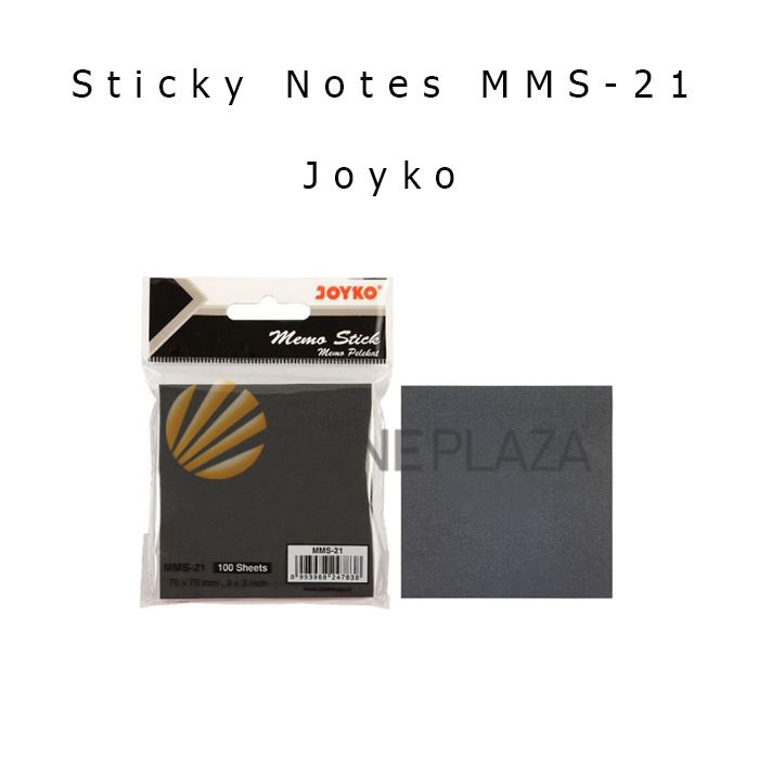 HITAM Joyko MMS-21 Black Color Sticky Notes Memo - Joyko Black Stick ...