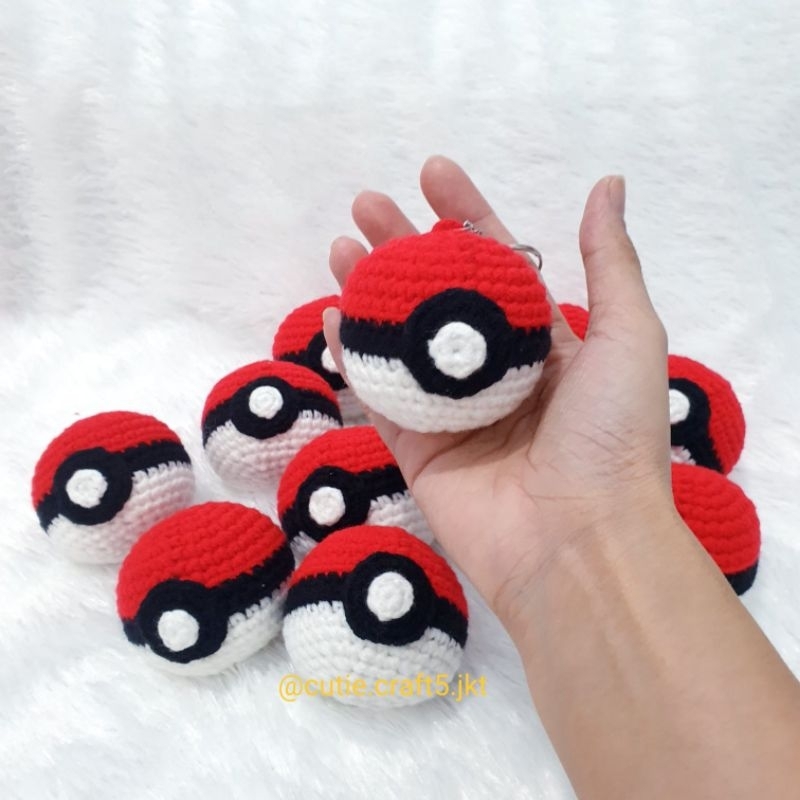 Pokeball Amigurumi Knitted Doll | Shopee Singapore