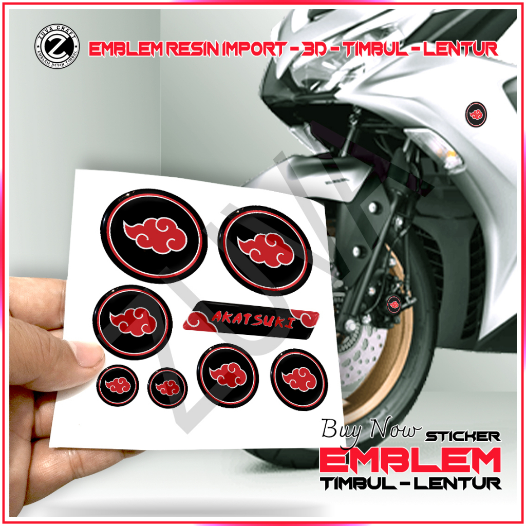 Motorcycle Sticker 1 Pack Motorcycle Sticker NARUTO AKATSUKI SERIAL ...