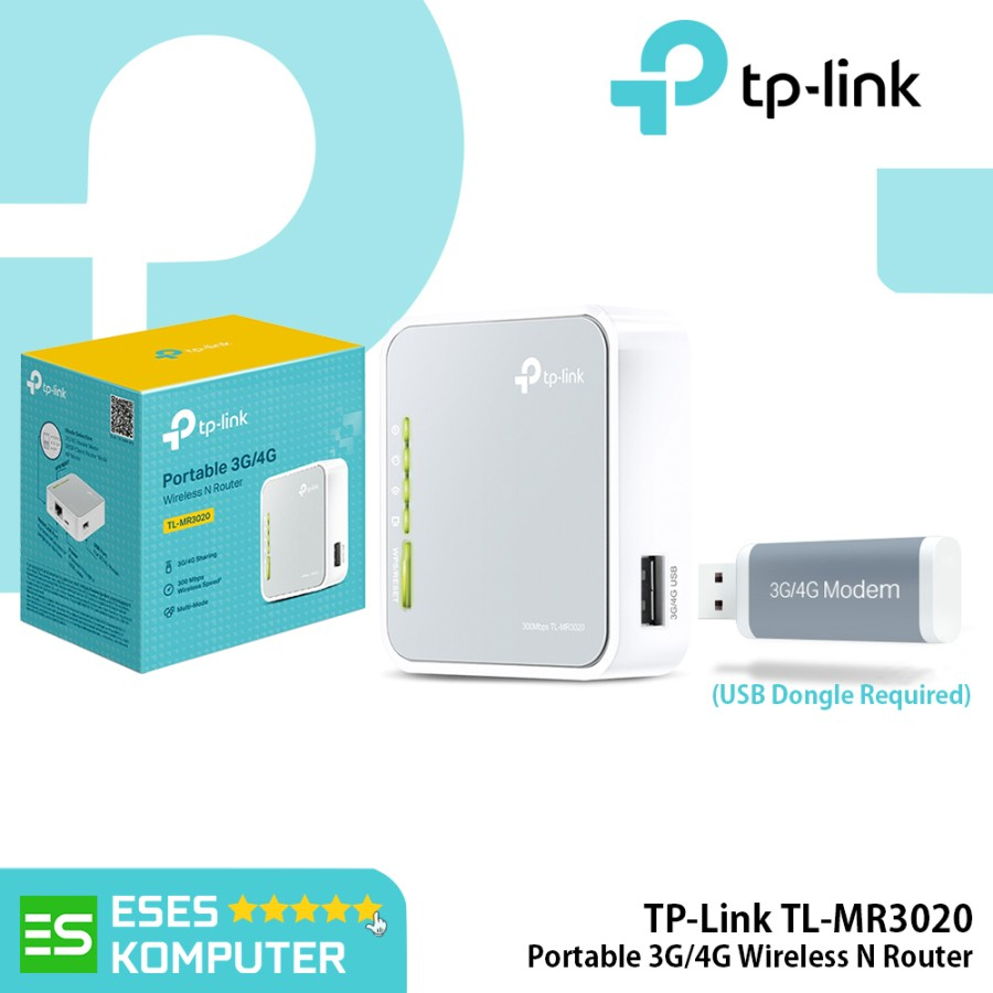 Tp-link TL-MR3020 3G/4G Portable Router 300Mbps Wireless N Router ...