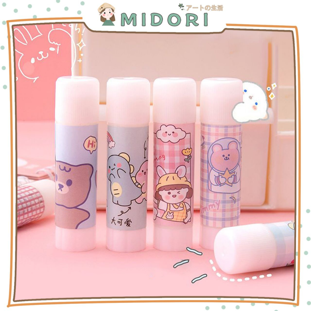 [MIDORI] Solid GUM GLUE STICK Cartoon Paper GLUE Paper GLUE STICK ...
