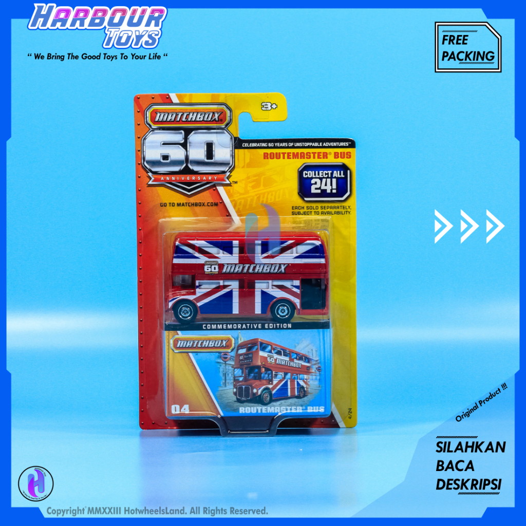 Matchbox Mathcbox Routemaster Bus Double Deck Diecast 1:64 Miniature ...