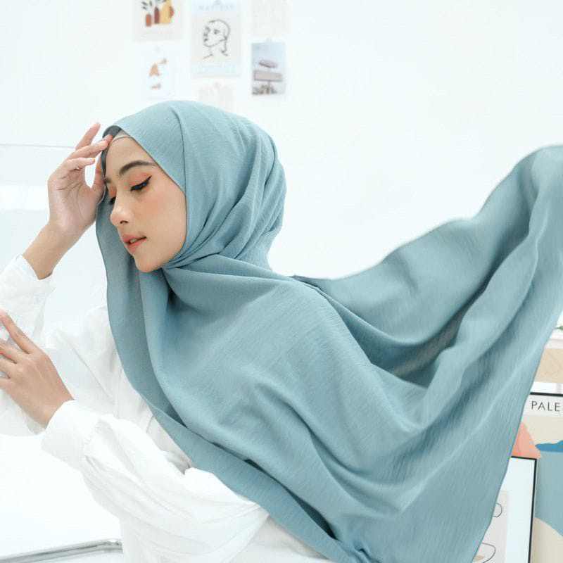 Long PASHMINA CRINKLE AIRFLOW HIJAB HIJAB 180x75 | Shopee Singapore