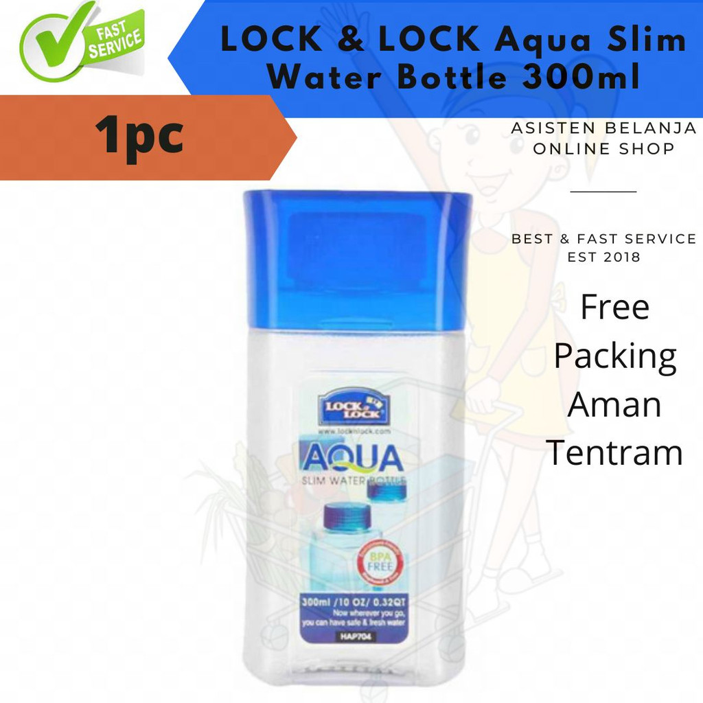 LocknLock Lock & Lock aqua slim water bottle HAP704 300 ml plastic ...