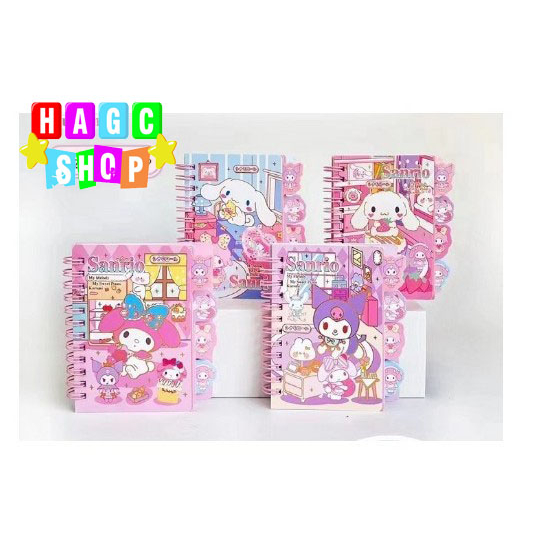 Hagcshop notebook ring mini sanrio small note book sanrio cute cartoon ...