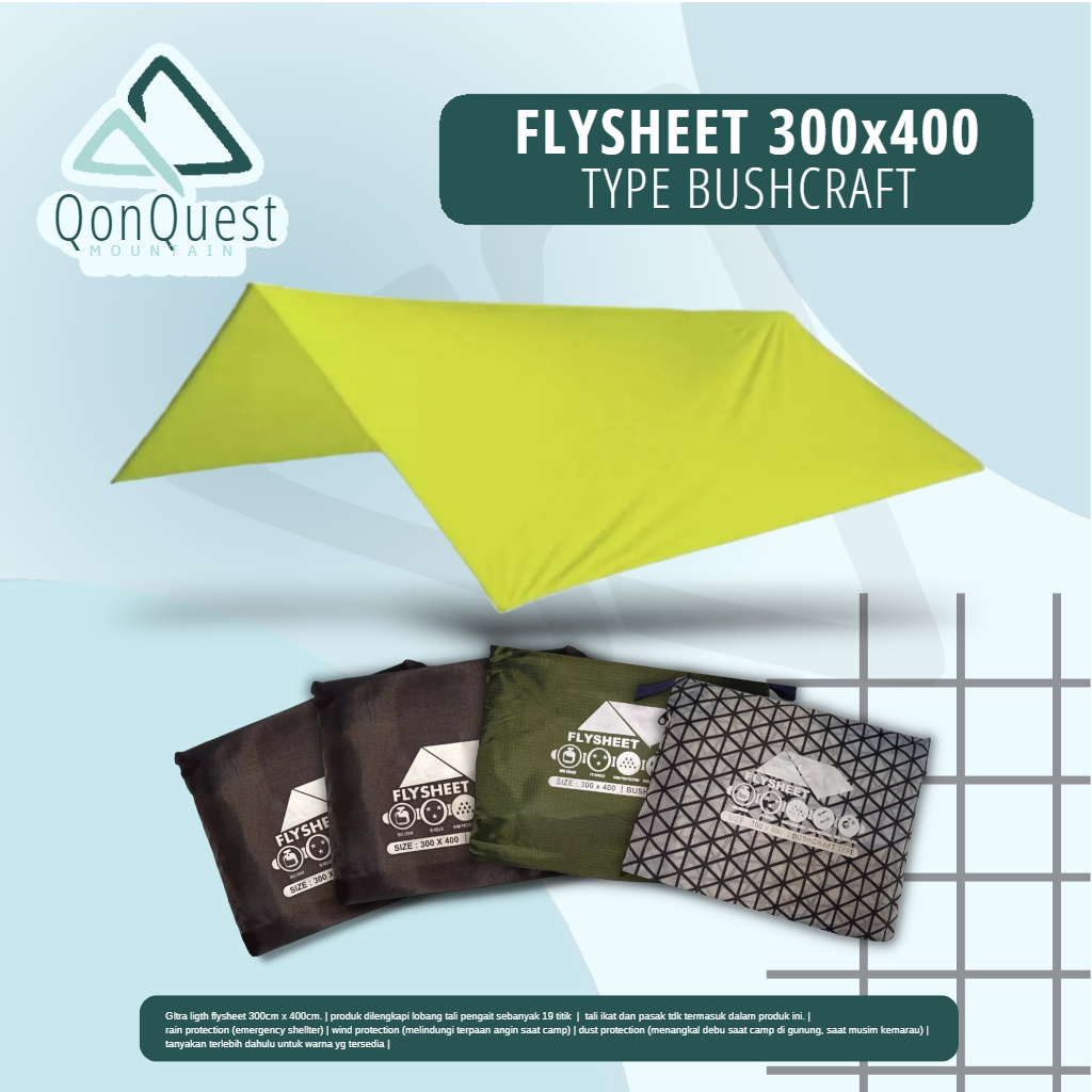 TENDA Flysheet 3x4 waterproof bushcraft traptrend / bivouac 4x3 meter ...