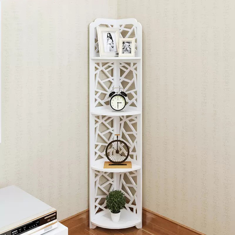 Minimalist corner Shelf 4-tier Multipurpose corner stand | Shopee Singapore
