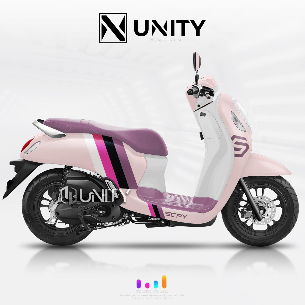 Decal Sticker SCOOPY Line Graphic Viral ALL TYPE SCOOPY 2010-2015-2017 ...