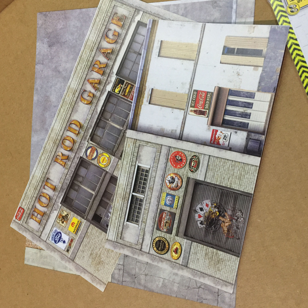 Diorama diecast papercraft 1/64 Scale - Hot Rod garage model | Shopee ...