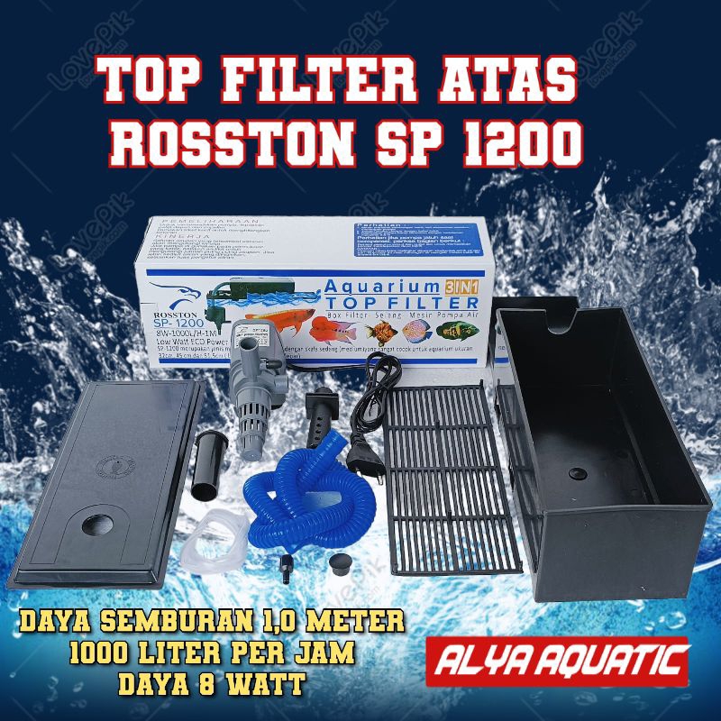 MESIN Waterpump aquarium TOP filter ROSSTON SP 1200 power head filter ...