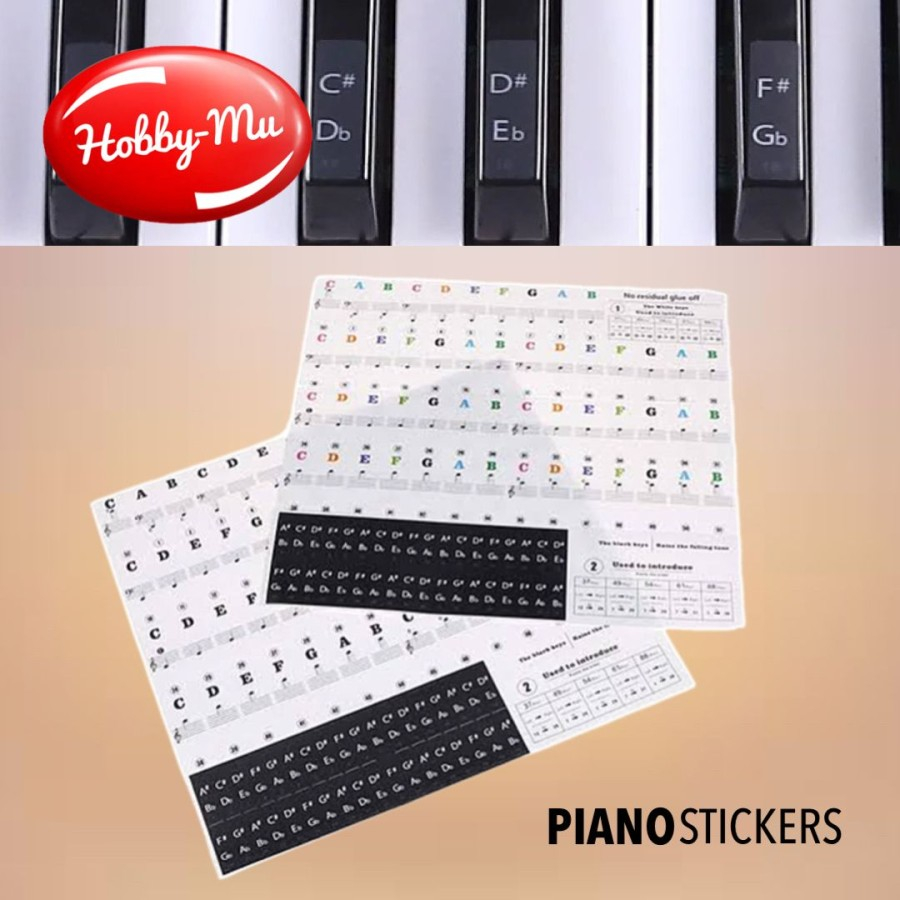 Transparent Electronic piano keyboard 54 /61 Key Sticker | Shopee Singapore