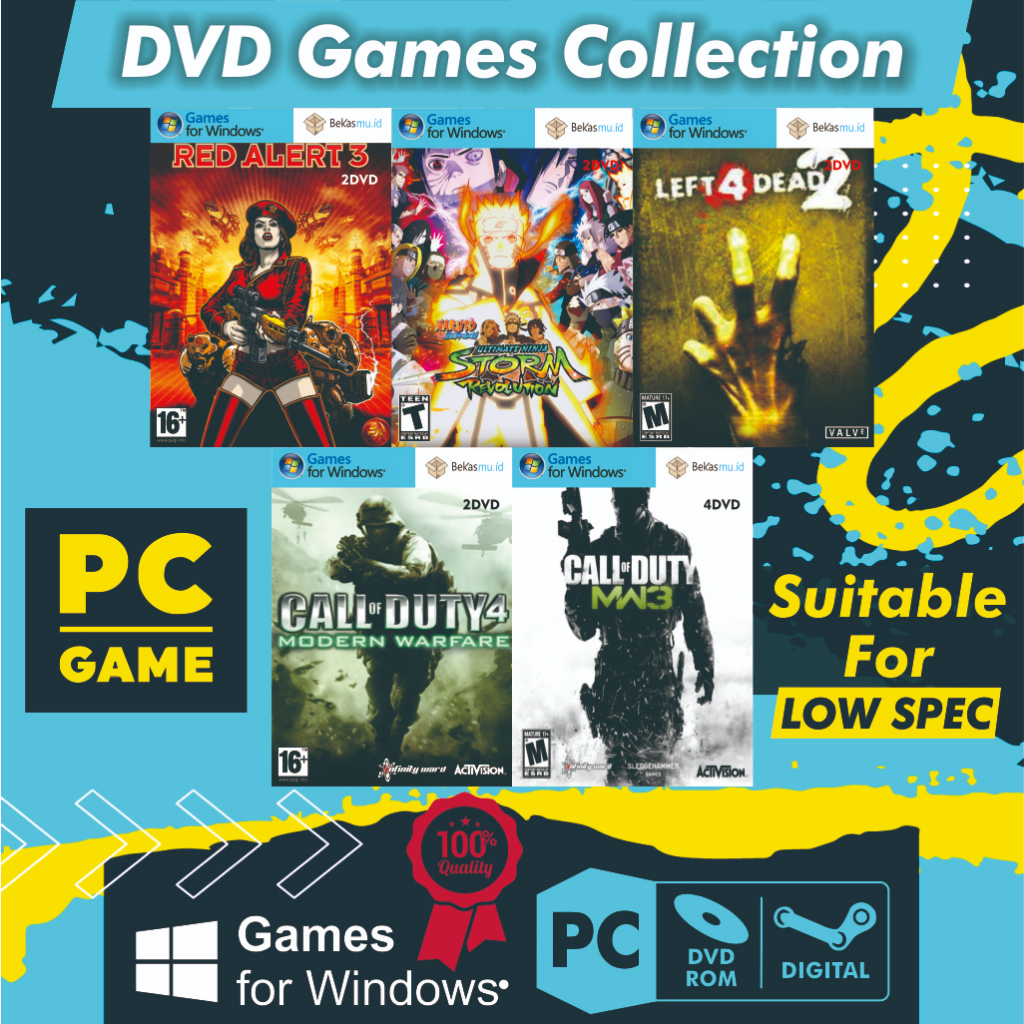 Cd DVD PC Games | Windows Laptop PC Game Cassette | Computer Games ...