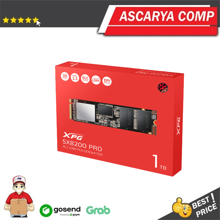 Adata SX8200 PRO 1TB M.2 NVME PCIE GEN3X4 | Shopee Singapore