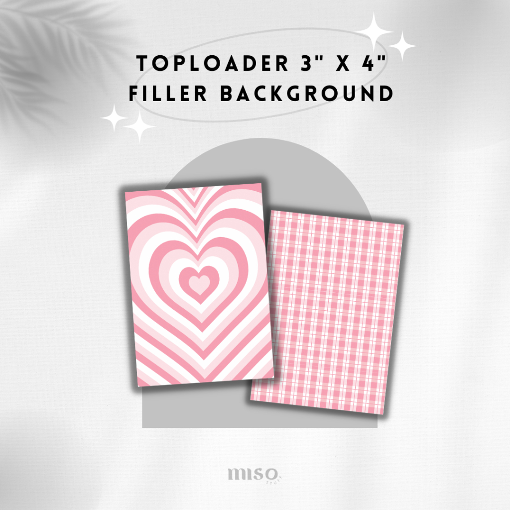 Toploader Photocard Background 3" x 4" PINK / Toploader Photocard ...