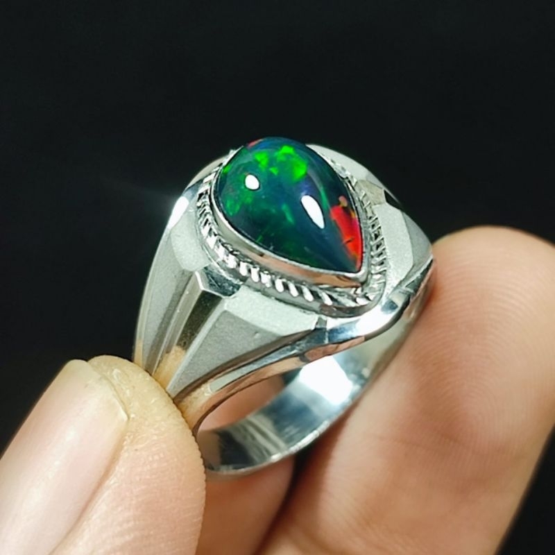 Top JARONG OF GENUINE NATURAL BLACK OPAL KALIMAYA STONE | Shopee Singapore