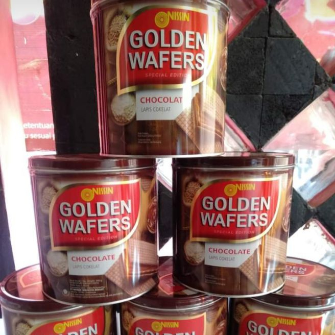Nissin Golden Wafer 267G biscuit wafers Cans Of Eid Al-Fitr Snacks ...