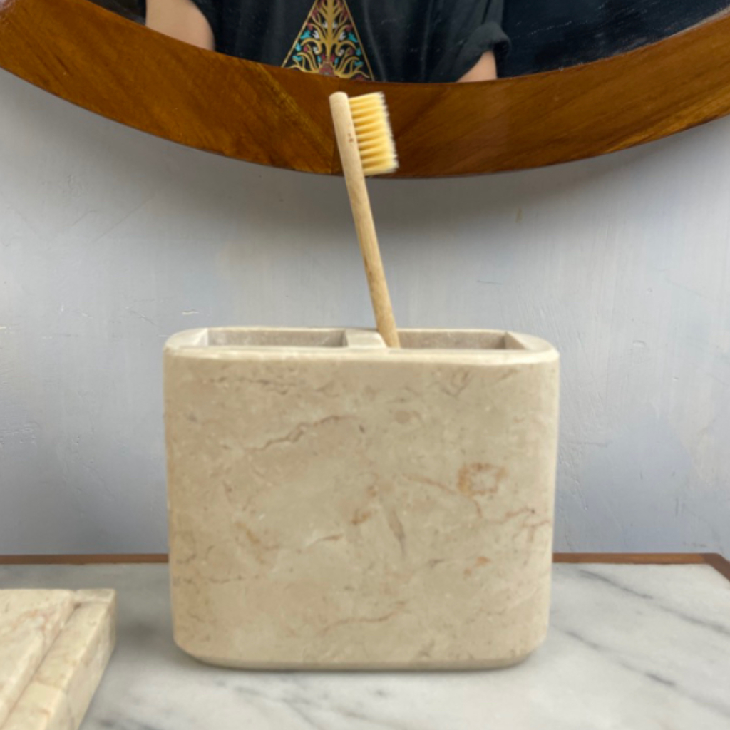 TOOTHBRUSH PLACE Marble toothpaste holder | Shopee Singapore