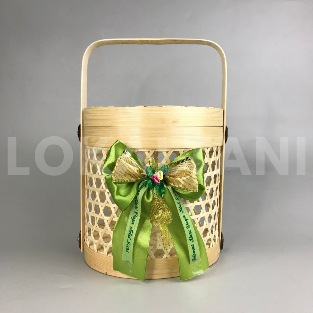 Bamboo Cookie Container 2 Jars / Eid Cake Hampers Basket | Shopee Singapore