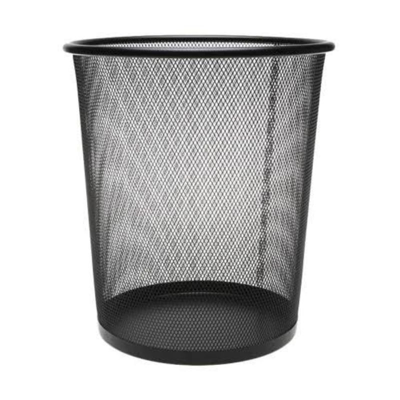 HITAM Black Wire Mesh Trash Basket Trash Can Office Room Restaurant ...
