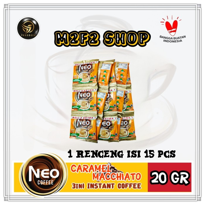 Kopi Neo Coffee Caramel Macchiato 3in1 Sachet | Gt - 20 gr (15Pcs ...