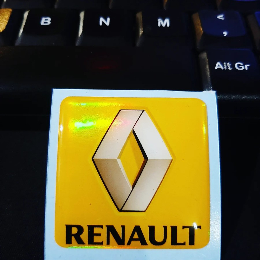 Sticker Embossed Resin RENAULT Box Sticker Logo Lycal 3D Small Unit ...