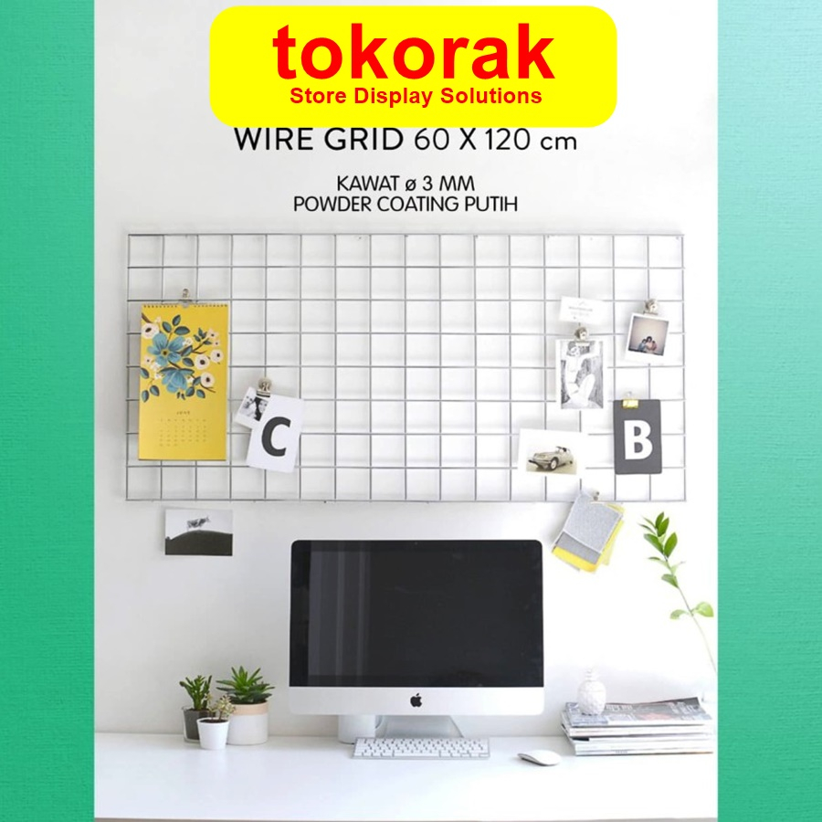 Wiremesh GRID 60x120cm TB DISPLAY Decoration DISPLAY RAM Wall WIRE GRID ...