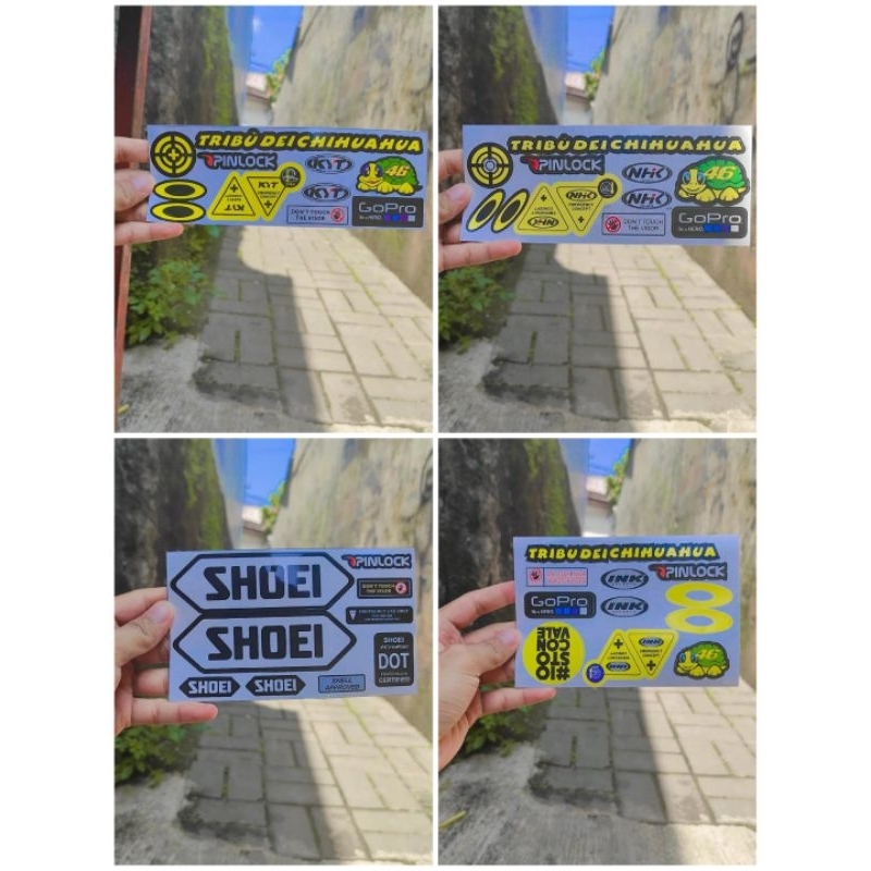 Visor sticker / helmet visor sticker set KYT logo + nhk logo | Shopee ...