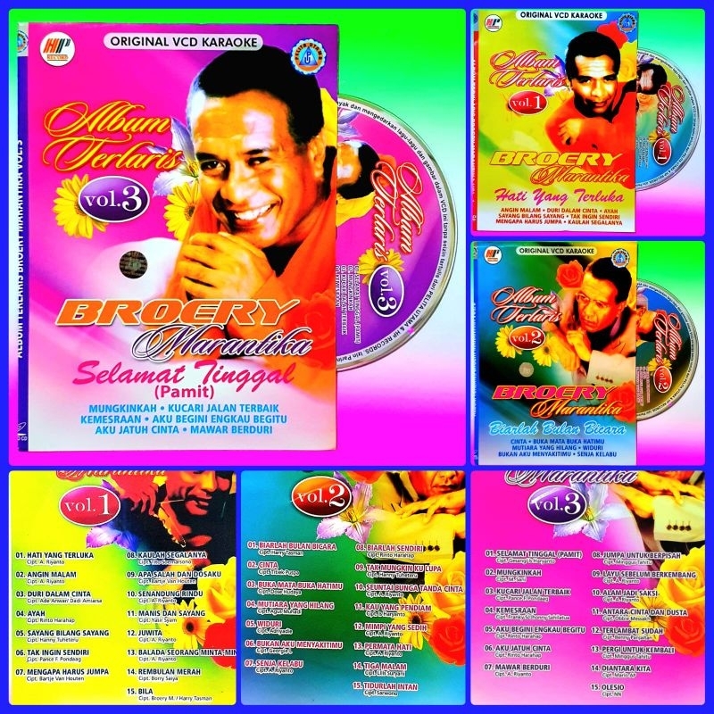 Original CASSETTE VCD SONGS BROERY MARANTIKA CAN KARAOKE VOCAL ON OF ACTIVE-LAGU BROERY ...