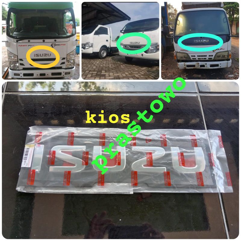 Original 3D chrome Isuzu elf traga NKR NMR emblem | Shopee Singapore