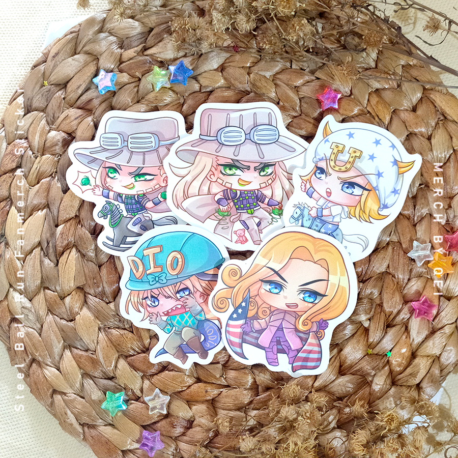 Sticker Jojo's Bizarre Adventure JJBA Part 7 STEEL BALL RUN Sticker Fan ...