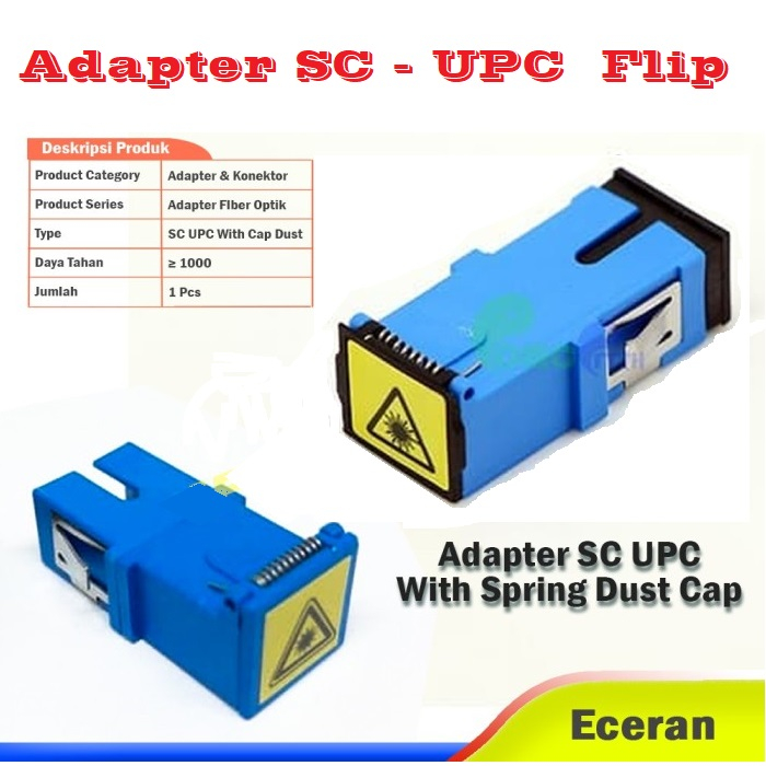 Adapter / Barrel Fiber Optic SC UPC Flip Retail [SC UPC Adapter Odp ...
