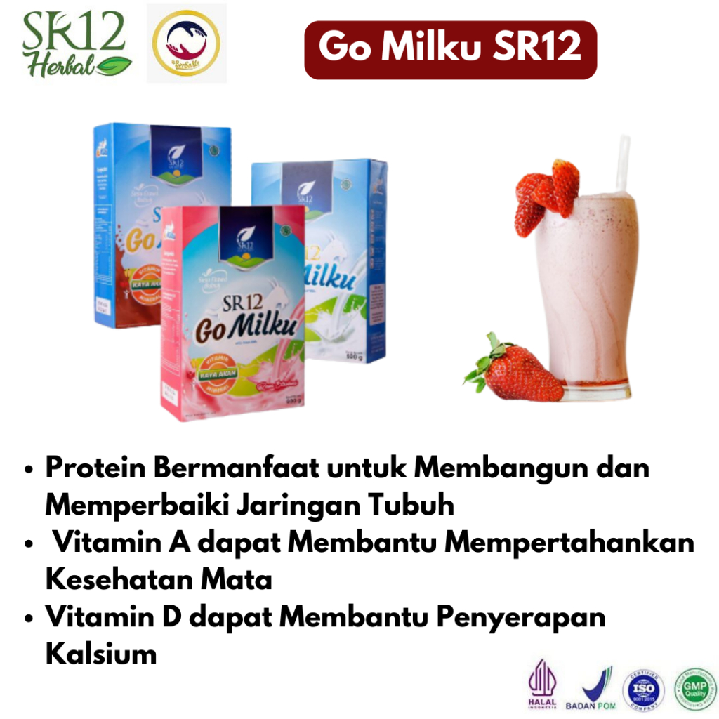 Go milku milku SR12 Goat Milk Etawa Strawberry Flavor Weight Enhancer ...